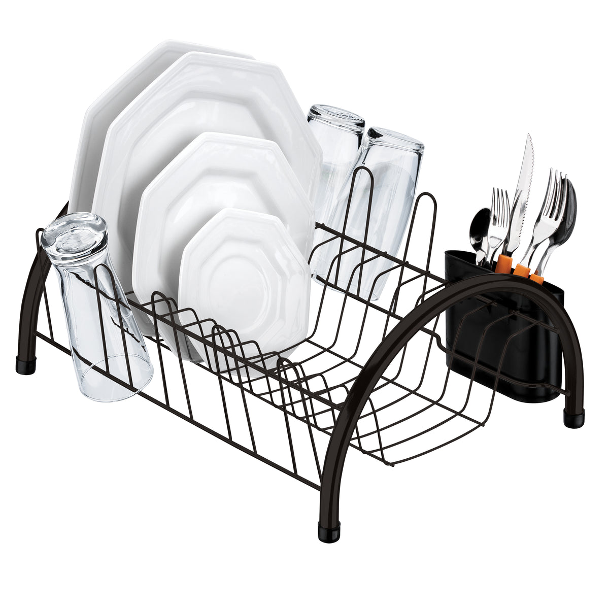 Escurridor de platos y cubiertos color negro — Decomarket Uruguay